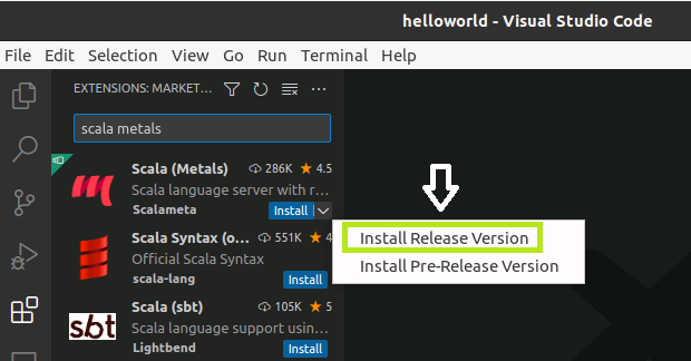 Scala – Visual Studio Code の利用 No.83